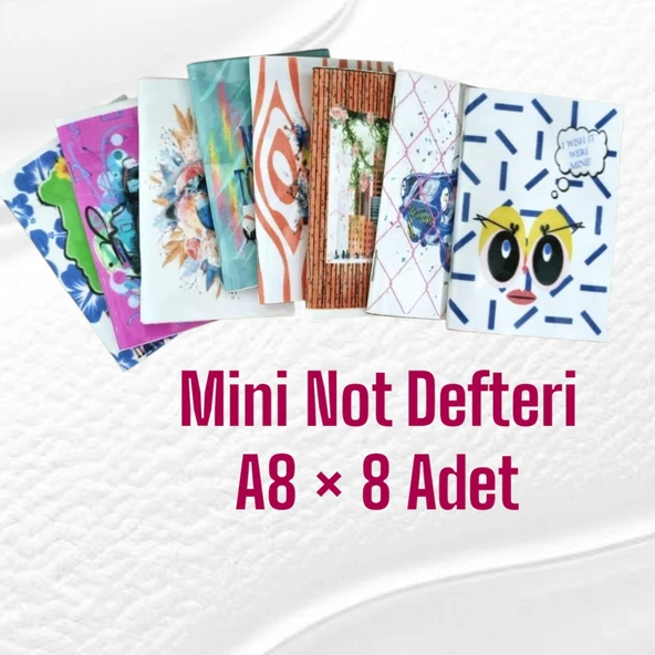 PTTAVM: A8 X 8 ADET MINI NOT DEFTERI