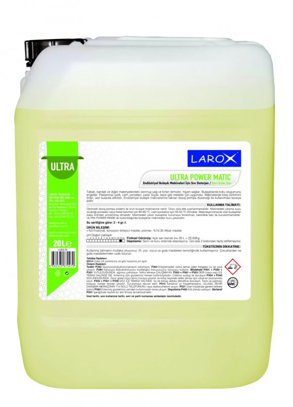 LAROX ULTRA POWER MATIC Bulaşık Makine Deterj - PttAVM