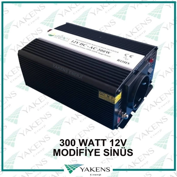 300 Watt 12 Volt Modifiye Sinüs İnverter Alpex - PttAVM.com - 2024