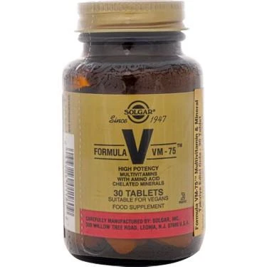 PTTAVM: Solgar Formula VM-75 Multivitamin ve Mineral 30 Tablet