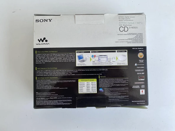 PTTAVM: Sony Walkman D-NE820 Discman Cd Player