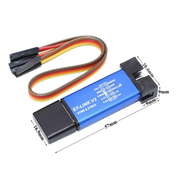 PTTAVM: ST-LINK V2 Mini STLINK V2 KLON METAL KUTU STM32 ARM JTAG PROGRAMLAYICI - st link v2