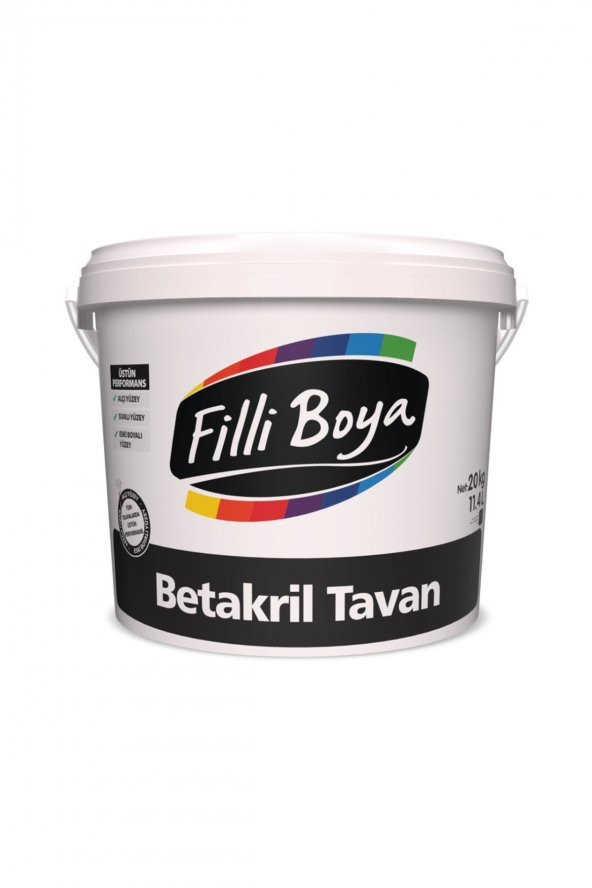 FİLLİ BOYA BETAKRİL TAVAN BOYASI BEYAZ 17,5 KG - PttAVM