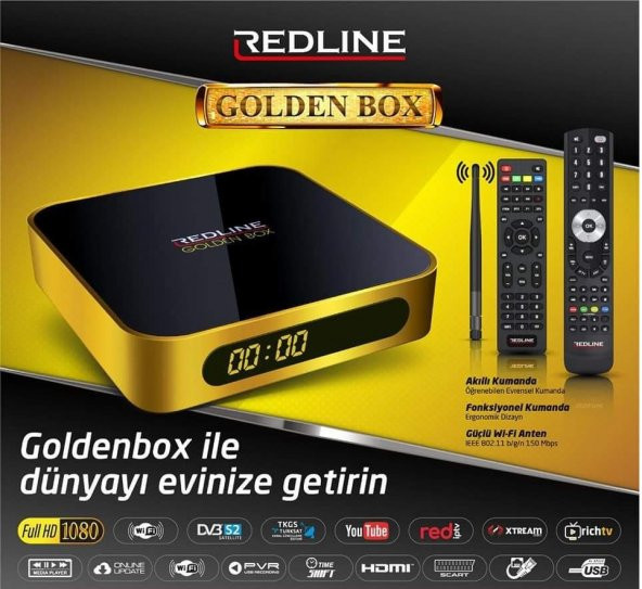 Redline Goldenbox Plus Hd UYDU ALICI 3 Ay Redi - PttAVM