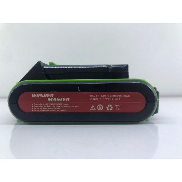 Wonder Master (Oem) 21V 2.0AH Li-Ion Yedek Aku - PttAVM