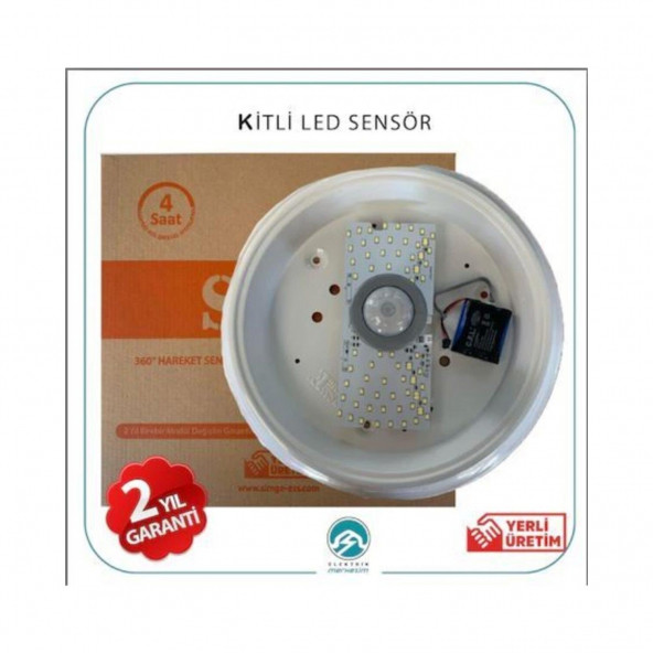 Acil Kitli Sensörlü Şarjlı Led Tavan Armatürü - PttAVM