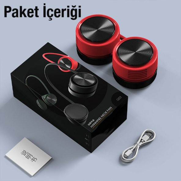 MEMO G03 Boyun Askılıklı Mini Fan Taşınabilir - PttAVM