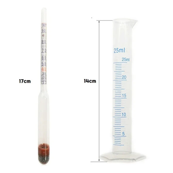 Plastik 25 ml Mezur ve Alkolmetre Set - PttAVM.com - 2024